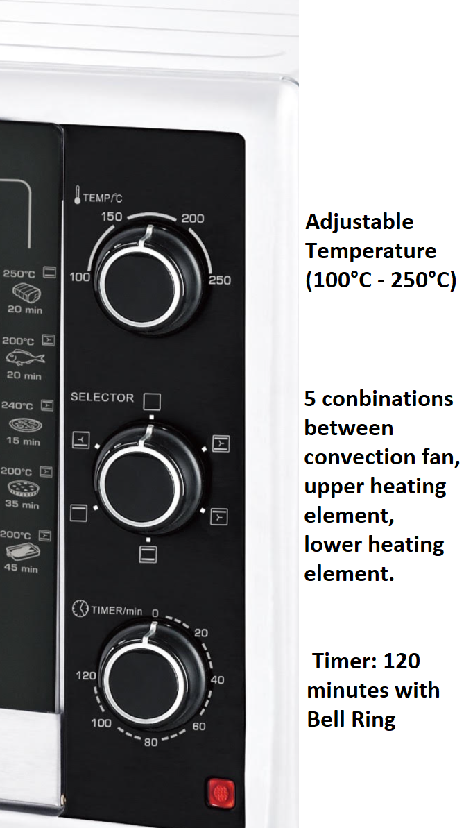 Queen Chef electric Oven QCEO75 W White – Aghasarkissian